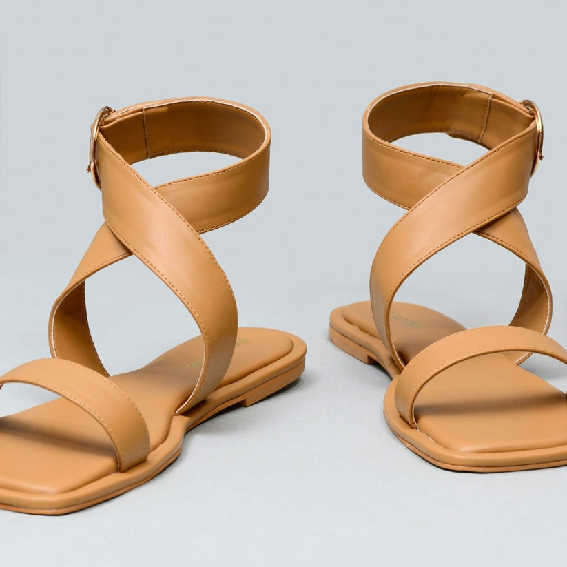 Daffodil cross strap sandals – Dip Your Toes